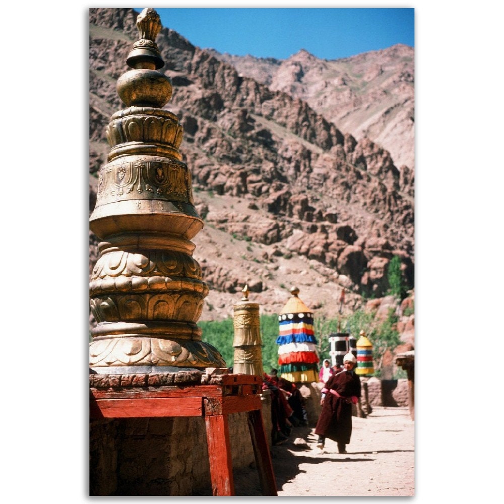 Photo Print 1970 Ladakh India Brass Decorations Vintage Wall Art Decor ...