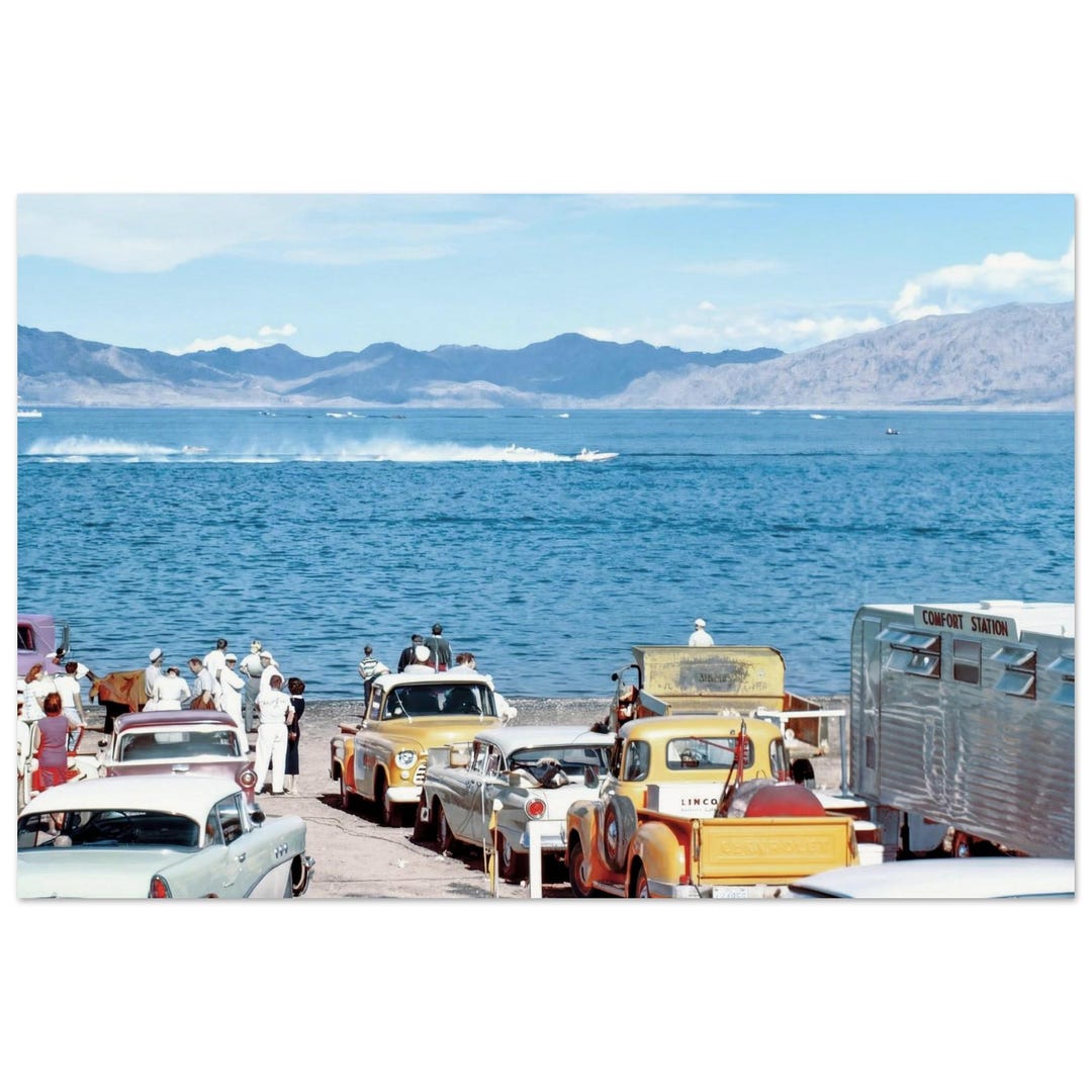 Photo Print 1950s Colorado River, Parker Dam Hydroplane Races, Postwar ...