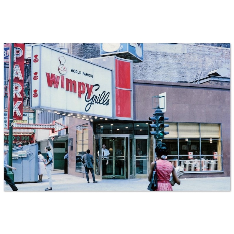 Photo Print 1970 Chicago Wimpy Grills West Madison Street Seventies ...