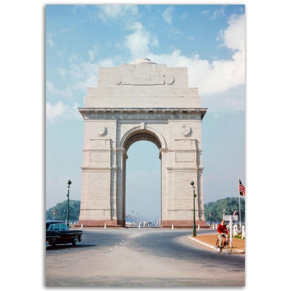 Photo Print 1960s India Gate, New Delhi, Vintage Wall Decor Sixties ...