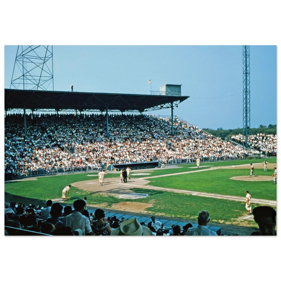 Photo Print 1950s Rochester Red Wings Baseball Stadium Game Crowd, New ...