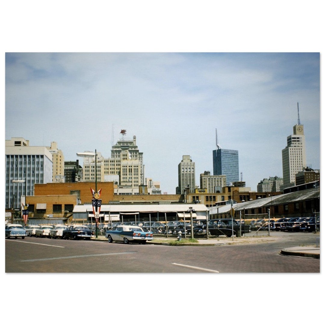 Photo Print 1950s Dallas Texas Downtown, Magnolia Hotel Vintage Wall ...