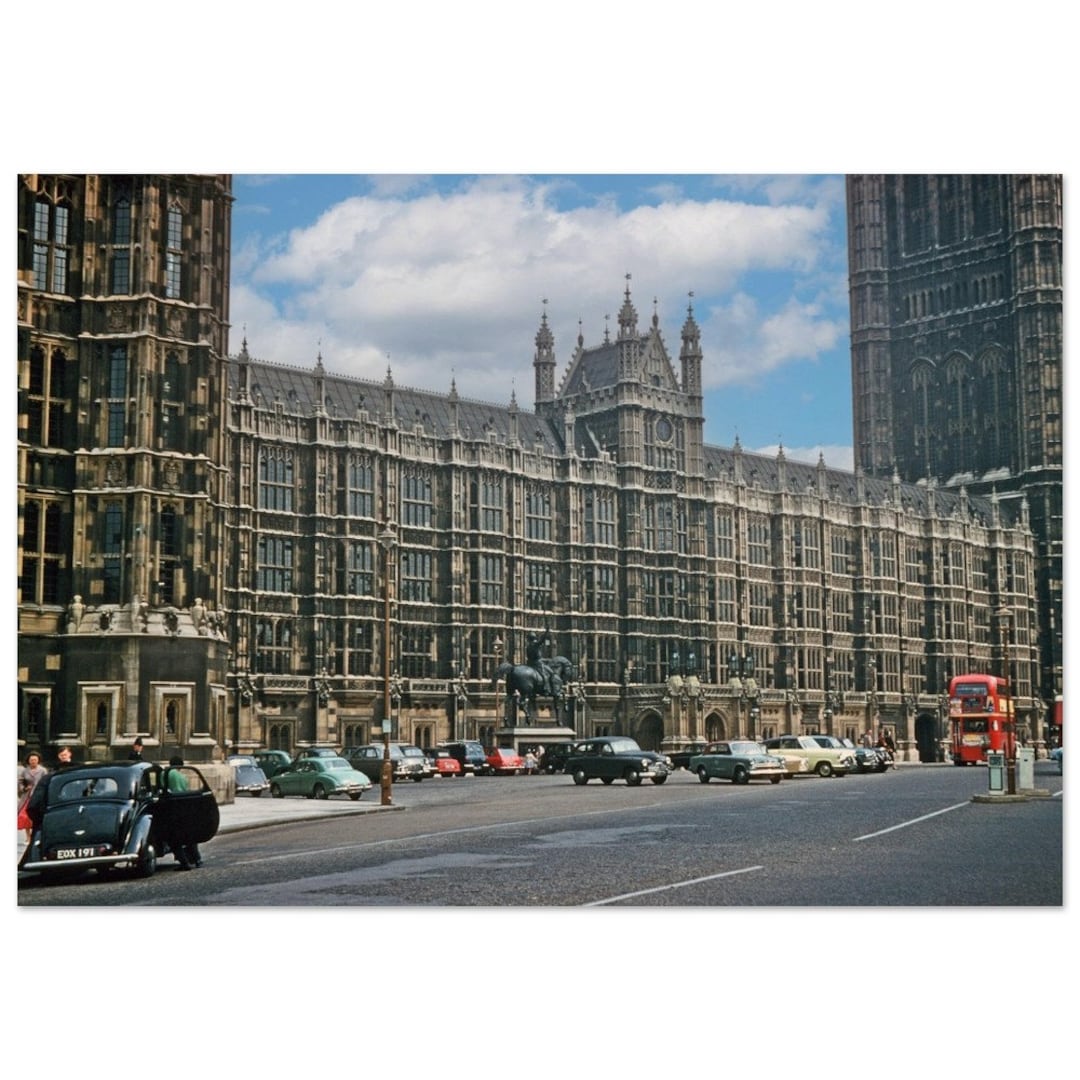 1950s Vintage Photo Old Palace Yard at the Palace of Westminster in ...