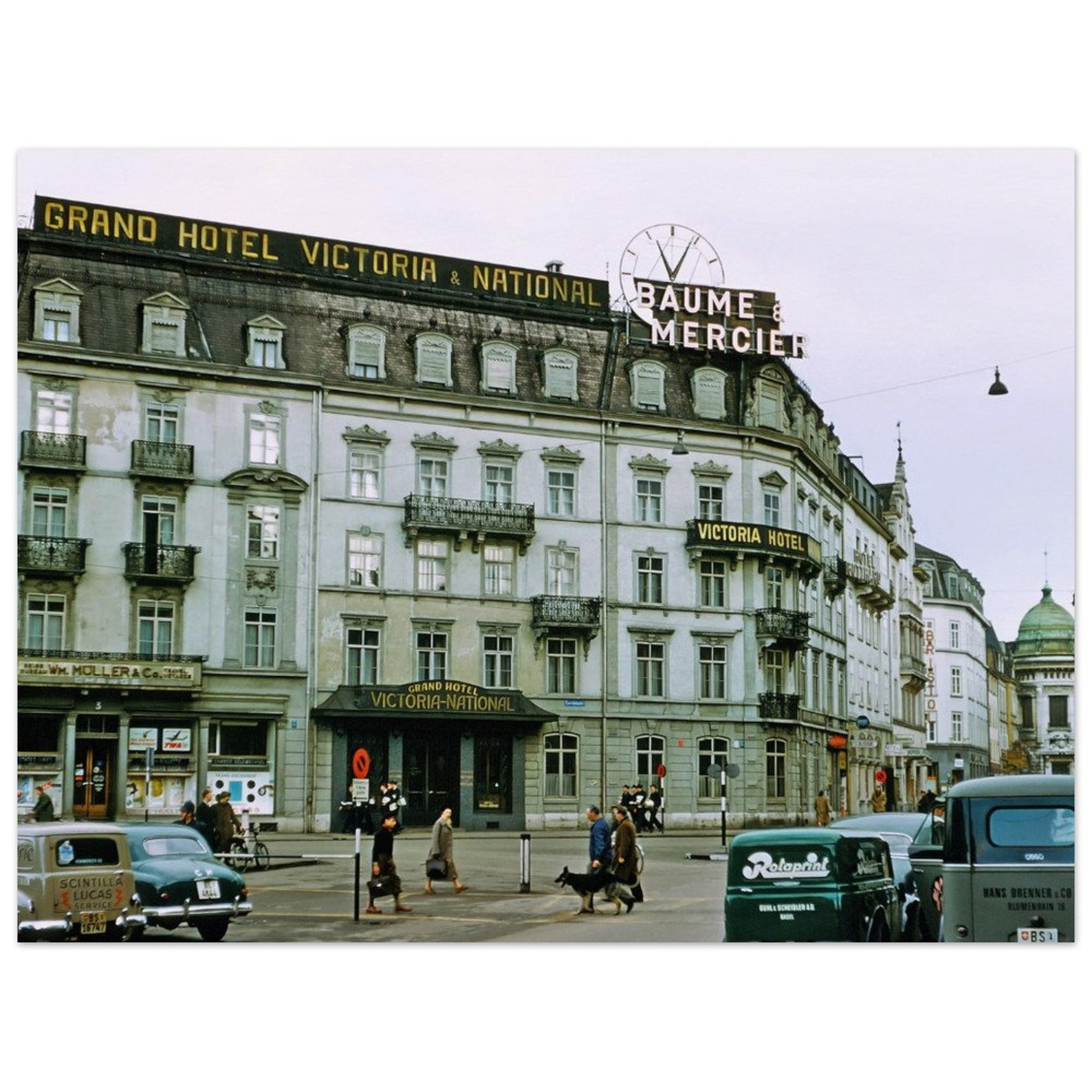 Photo Print 1950s Grand Hotel Victoria National, Basel, Switzerland ...
