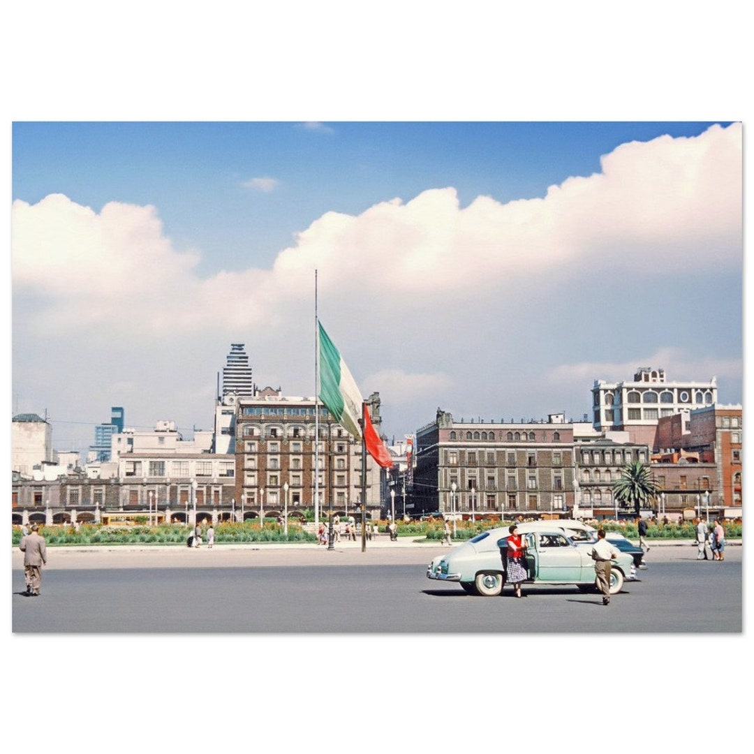 Photo Print 1950s Mexico City, Zocalo, Vintage Wall Art Poster City ...