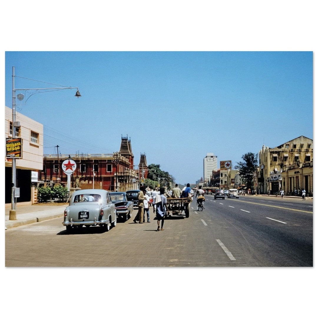 Photo Print 1960s India Mount Road, Madras (chennai), Vintage Wall ...