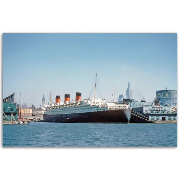 Queen Mary Ship Poster - Etsy