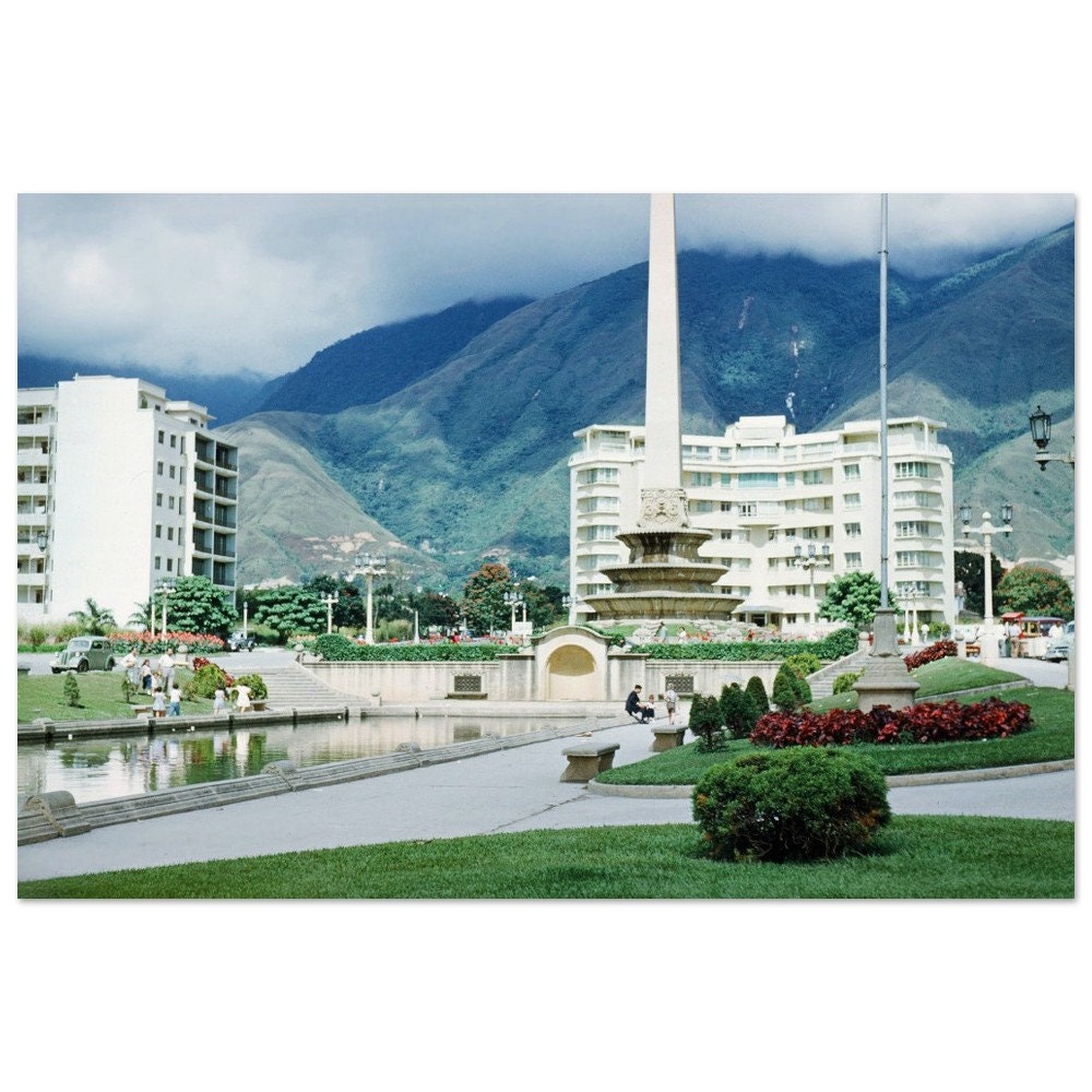 Photo Print 1940s Plaza Francia, Altamira Obelisk, Caracas, Venezuela ...