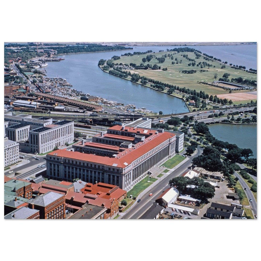Photo Print 1950s Washington D.C. Aerial View Bureau of Engraving and ...