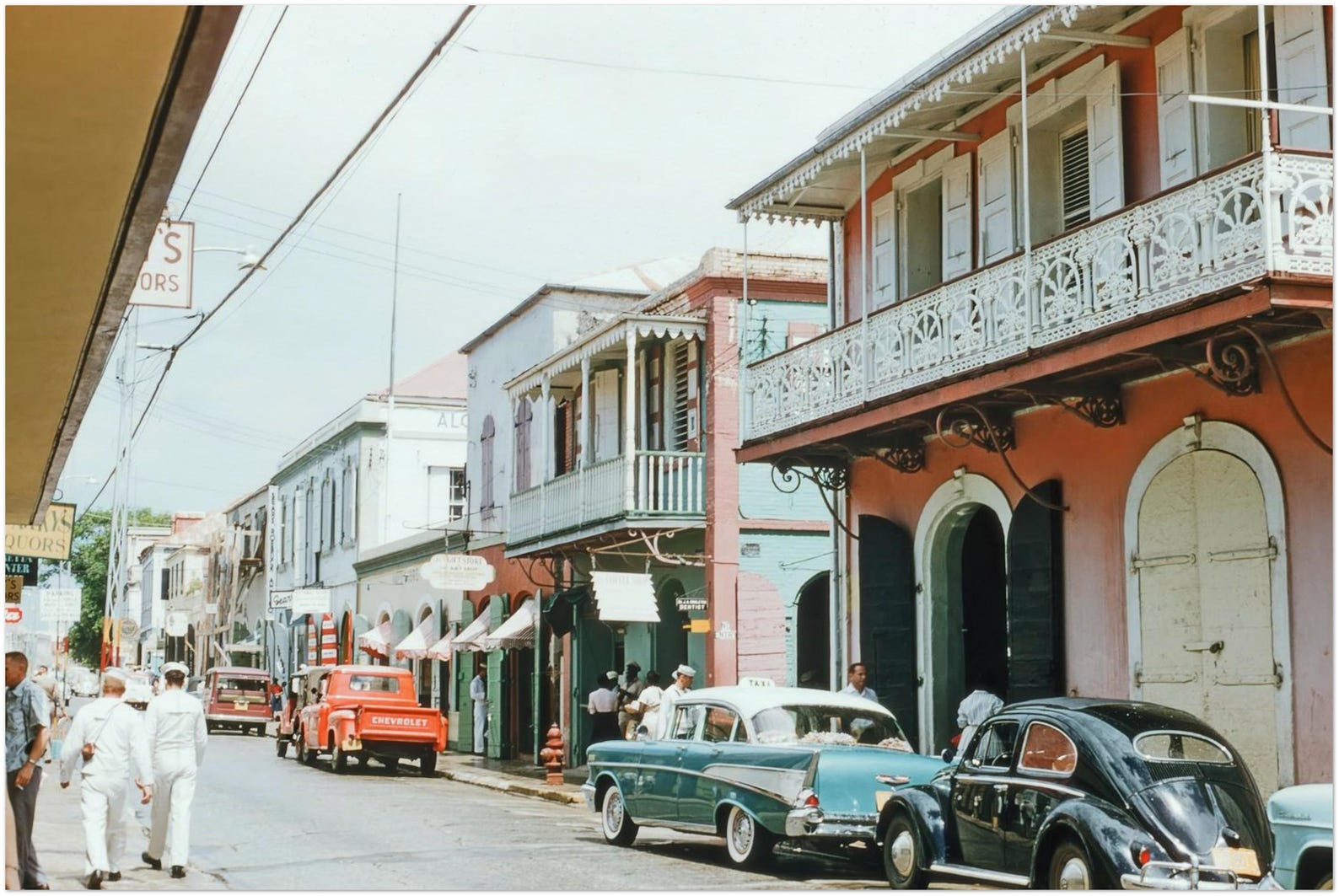 Photo Print 1960s US Virgin Islands Main Street, Charlotte Amalie St ...