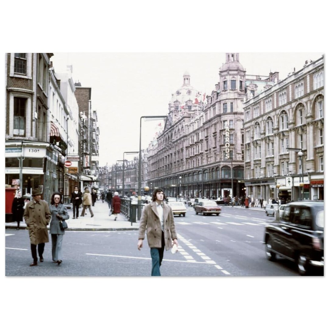 Photo Print 1970s London Harrods Knightsbridge, Vintage Wall Art Home ...