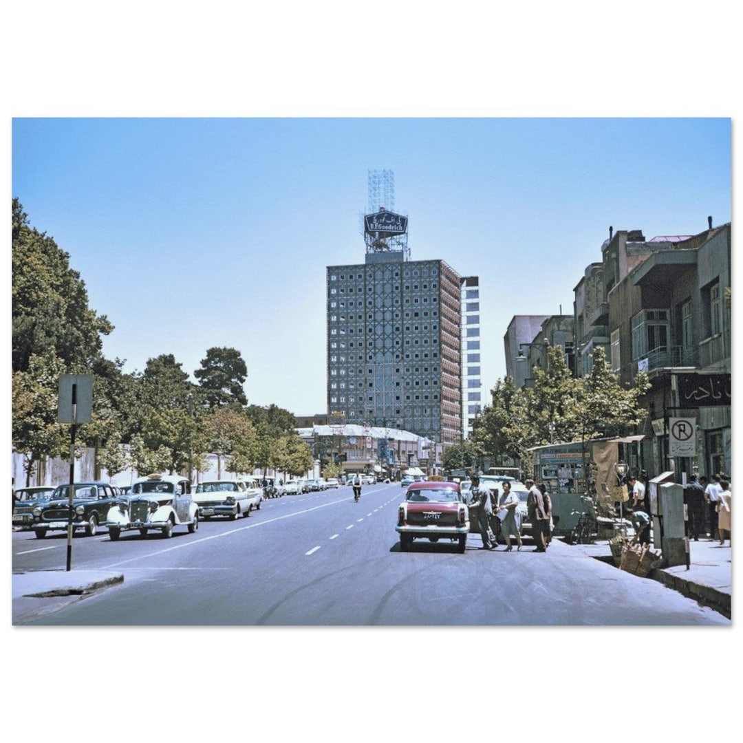Photo Print 1960s Iran Jomhouri Avenue Tehran, Street View Sixties ...
