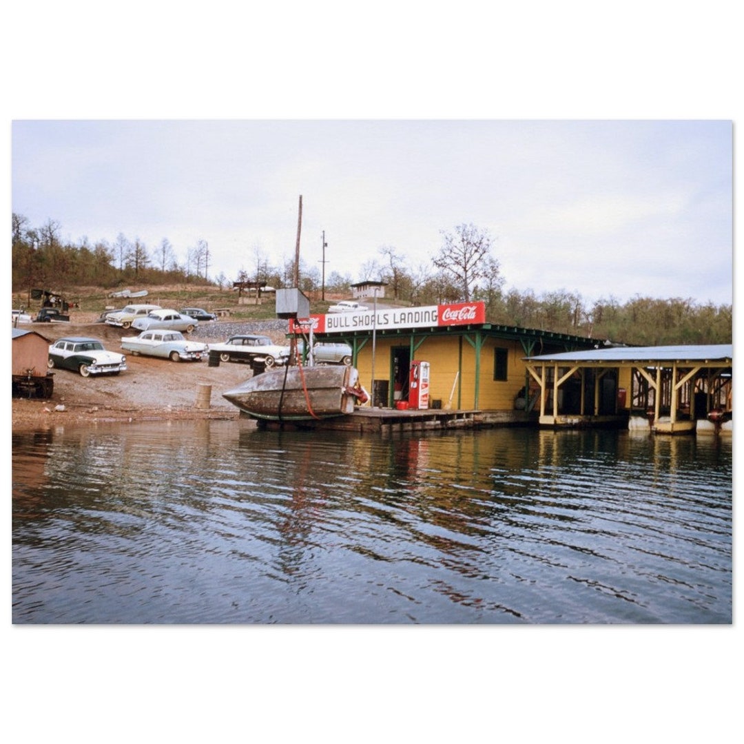 Photo Print 1950s Bull Shoals Landing, Arkansas, Fishing Boat Dock ...