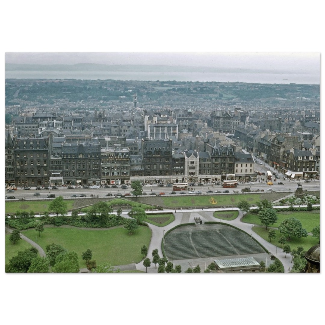 Photo Print 1940s Edinburgh Skyline, Scotland Princes Street, Great ...