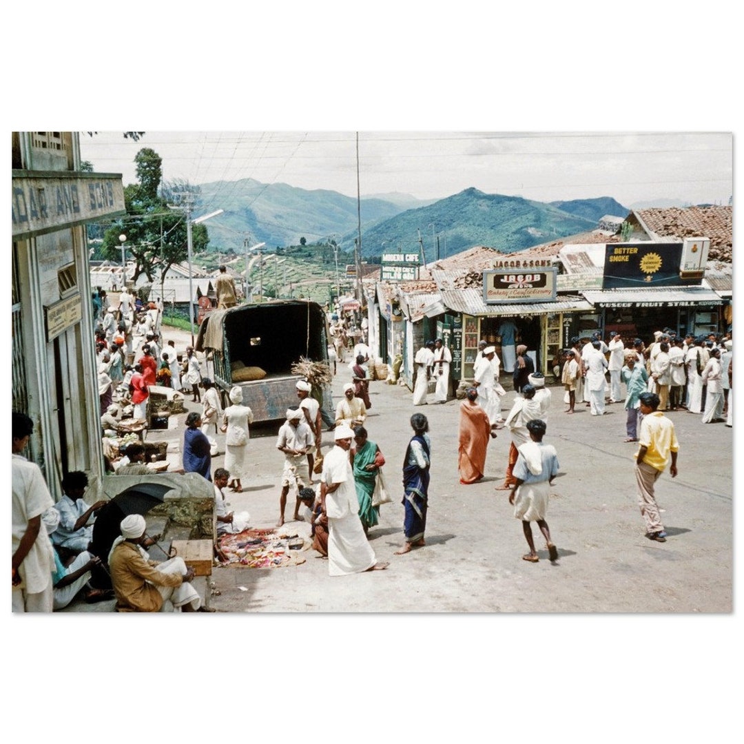 Photo Print 1960s Kodaikanal Market Scene, India, Vintage Wall Art Home ...