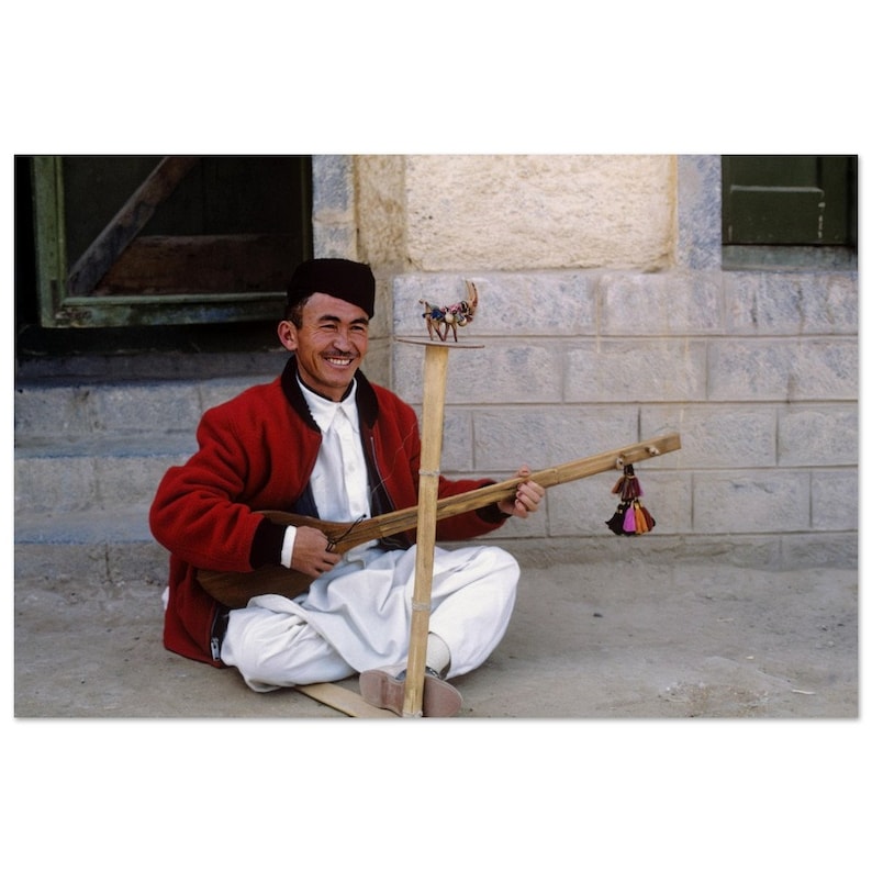 Photo Print 1960 Afghani Man Playing the Dambura Folk Instrument ...