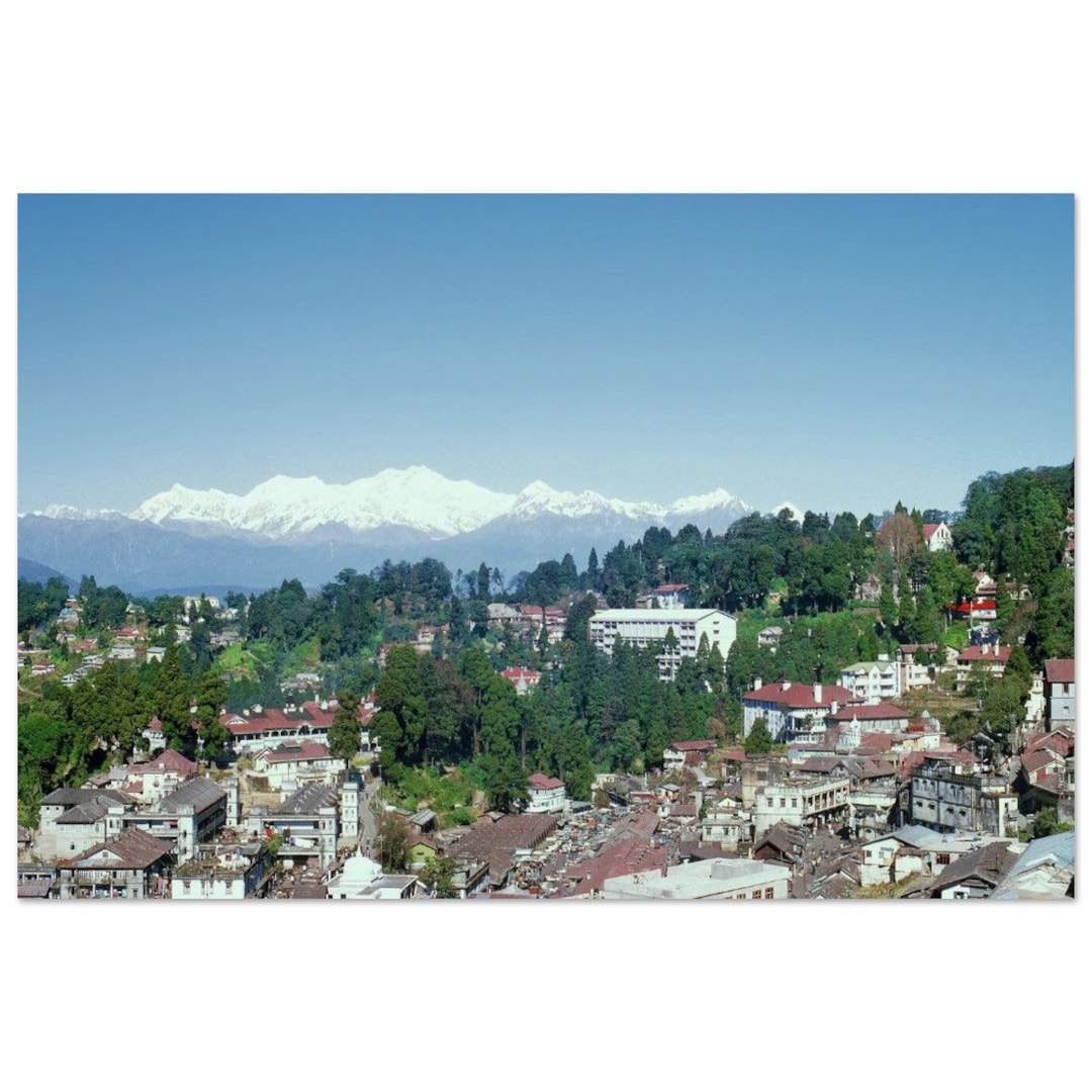 Photo Print 1960s India Darjeeling With the Kanchenjunga Mountain ...
