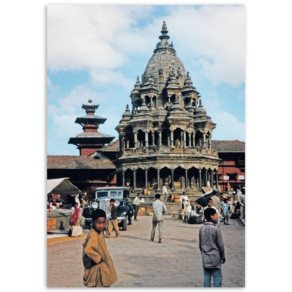 Photo Print 1950s Nepal Retro Octagonal Krishna Temple Chyasin Dega ...