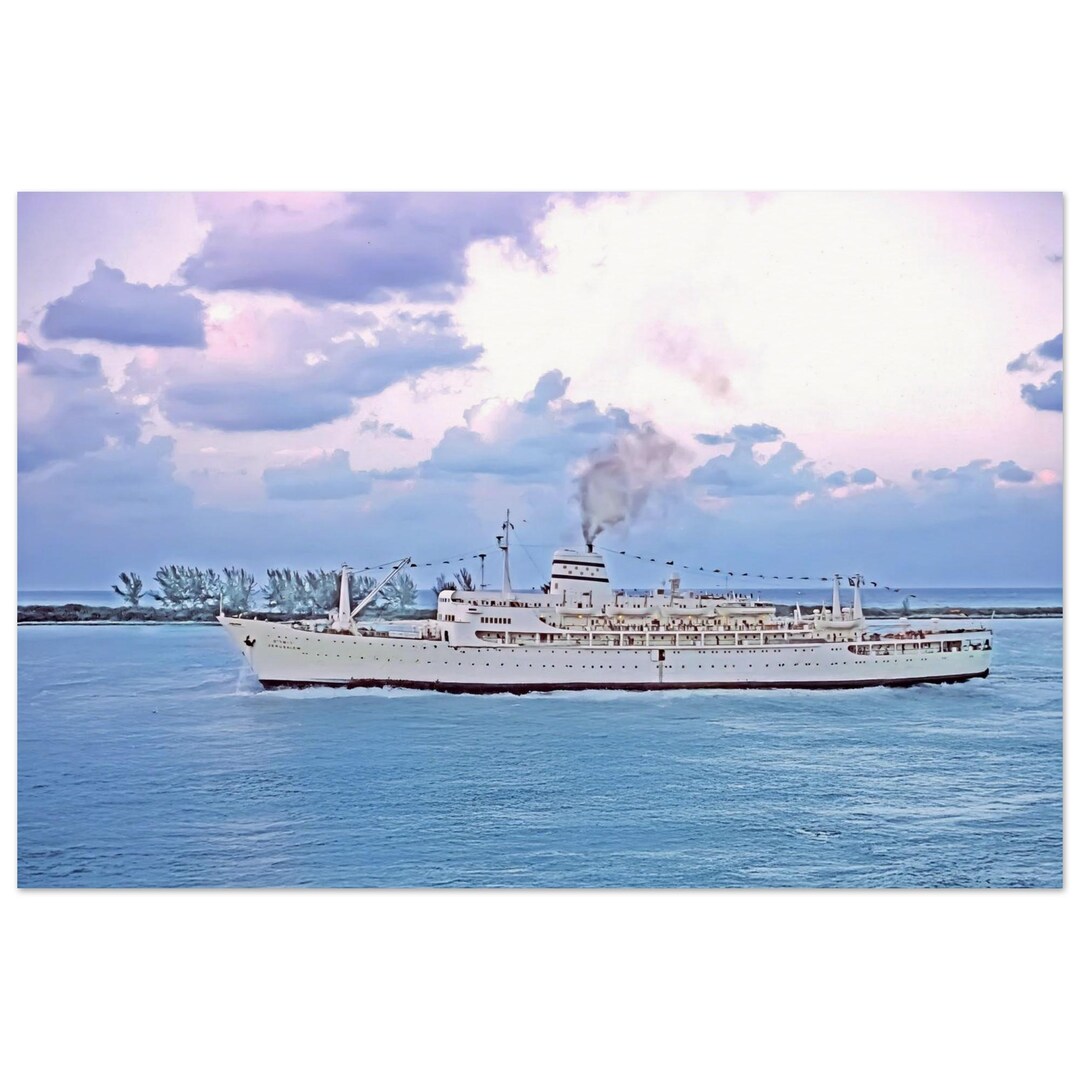 Photo Print 1960s SS Jerusalem, Nassau, Bahamas, Sixties ZIM Lines ...