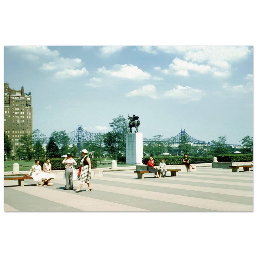 Photo Print 1950s Manhattan Peace Statue United Nations North Lawn ...