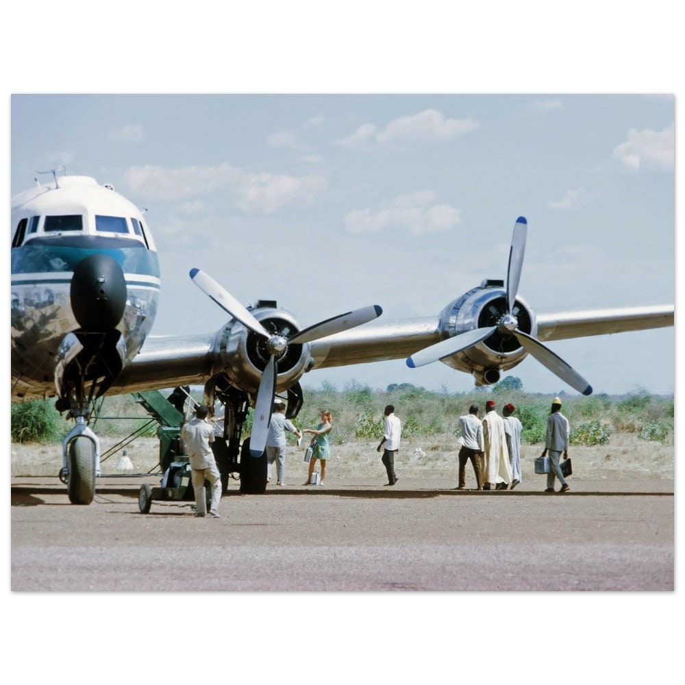 Photo Print 1960s Douglas DC-4 Skymaster Air Afrique in Cameroon ...