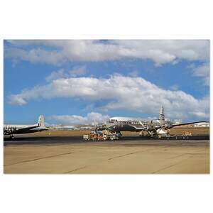 Poster Print 1950s Pan American World Airways DC-7 Pan Am Clipper Bald ...