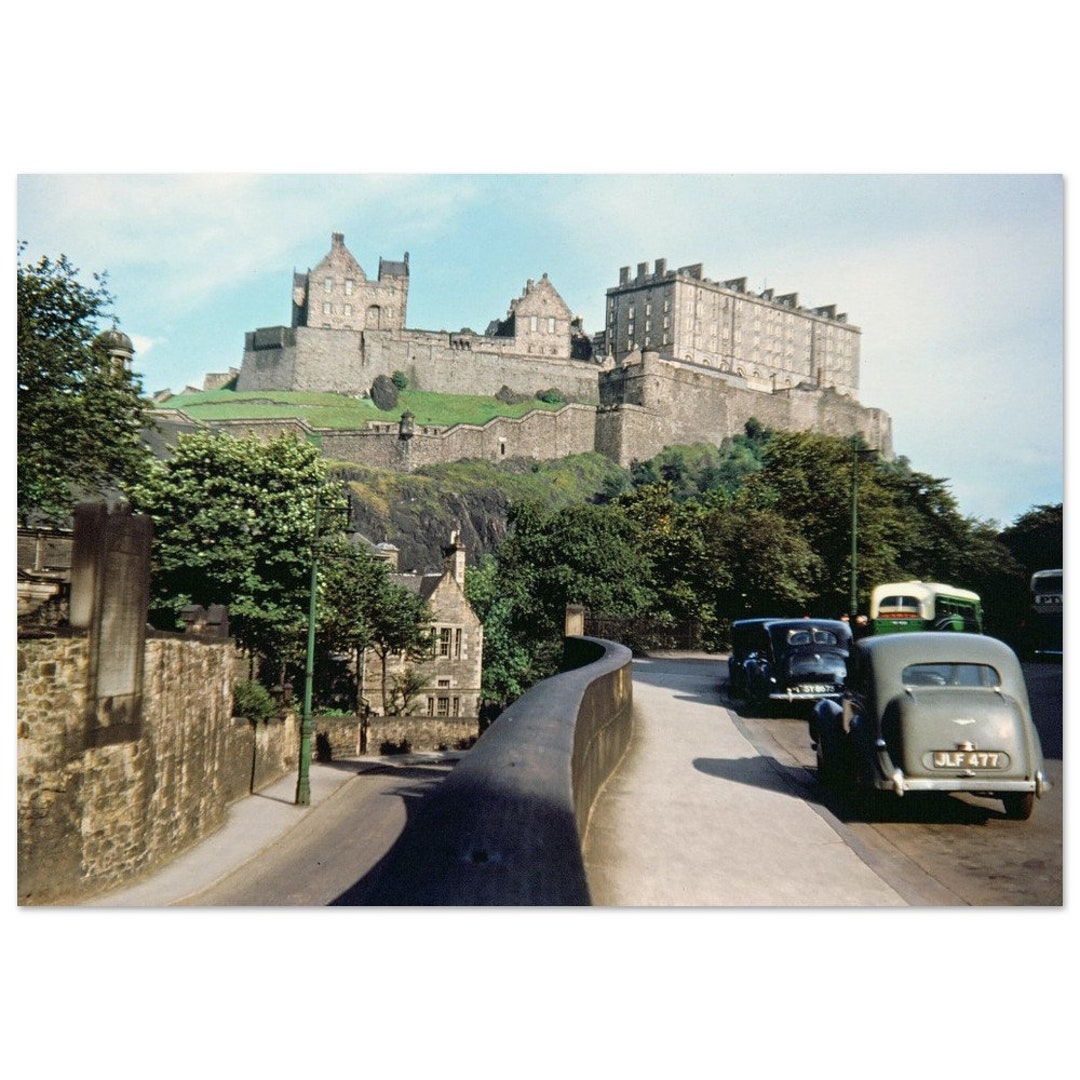 Photo Print 1940s Edinburgh Castle, Scotland, UK Great Britain Vintage ...