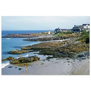 Photo Print 1950s Ogunquit Maine, Marginal Way Cliff Walk, Lighthouse ...