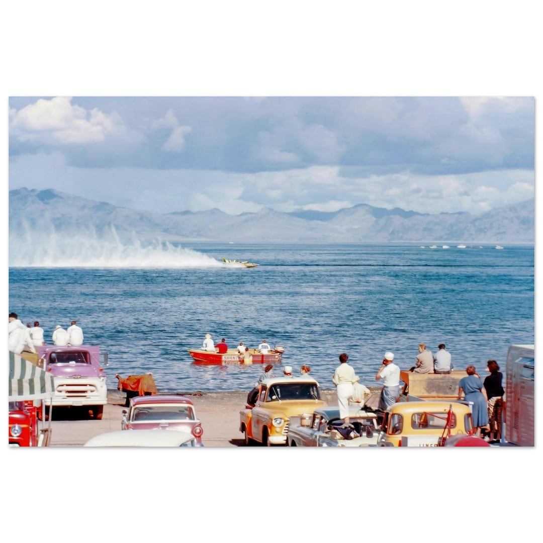 Photo Print 1950s Colorado River, Parker Dam Hydroplane Races, Postwar ...