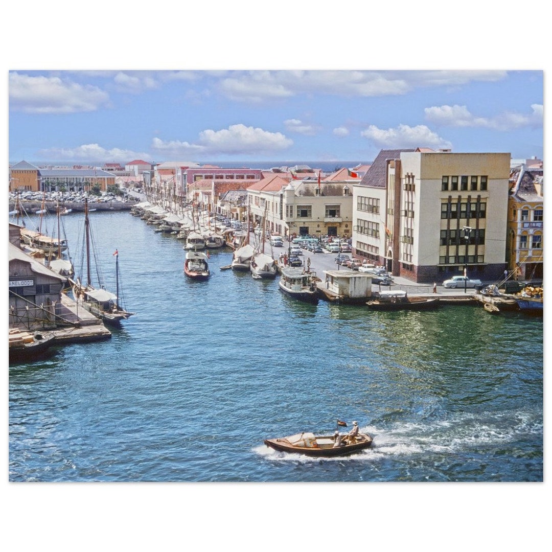 Photo Print 1950s Curacao Customs and Commercial Quay, Dutch West ...