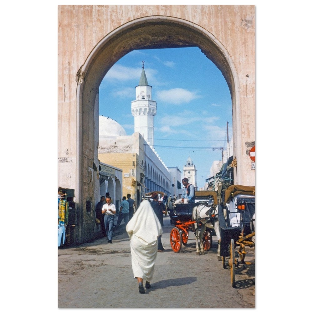 Photo Print 1950s City Gate Bab Al Khendig, Old Town, Tripoli, Libya ...