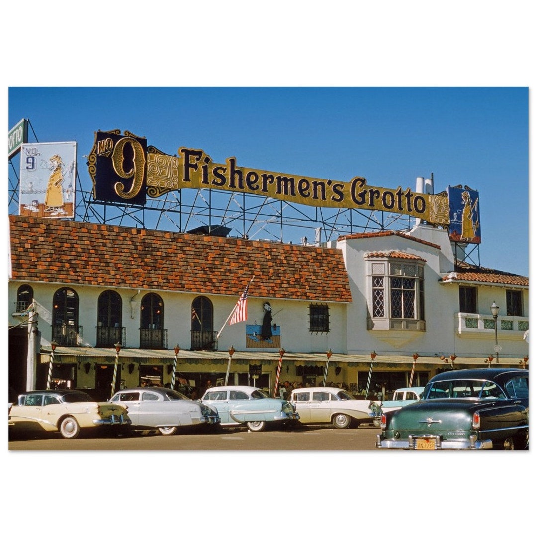 Photo Print 1950s San Francisco Wharf Historic Fishermen's Grotto No.9 ...