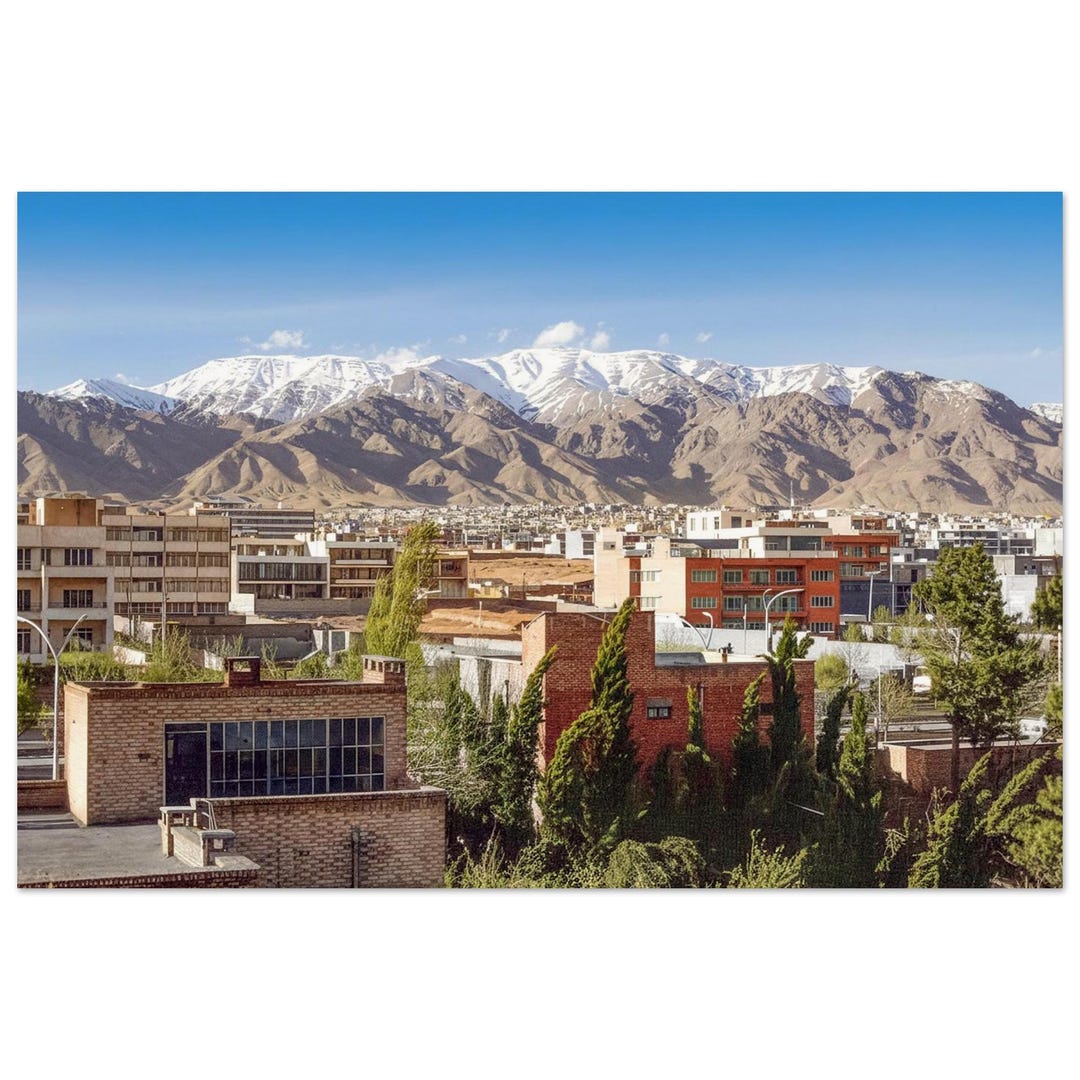 Photo Print 1960s Iran Tehran, Snow Capped Mountains, Vintage Wall ...