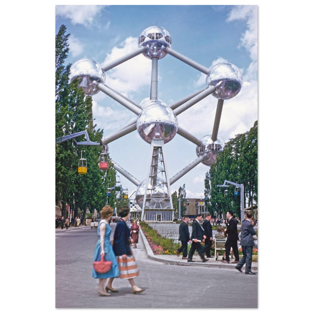 Photo Print 1958 Atomium, Brussels World's Fair, Expo 58, Belgium ...