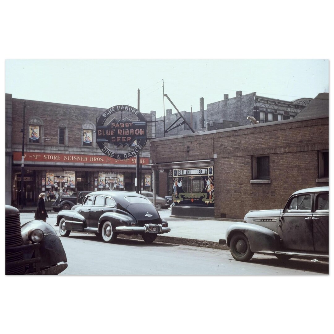 Photo Print 1940s Detroit Michigan, Blue Danube Cafe and Neisner Bros ...
