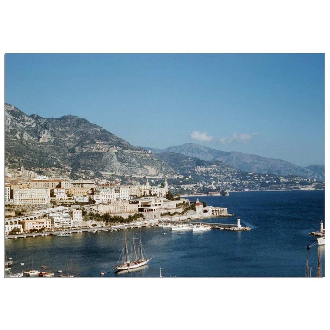 Photo Print 1950s Monte Carlo Harbor, Monaco, Vintage Wall Art Home ...
