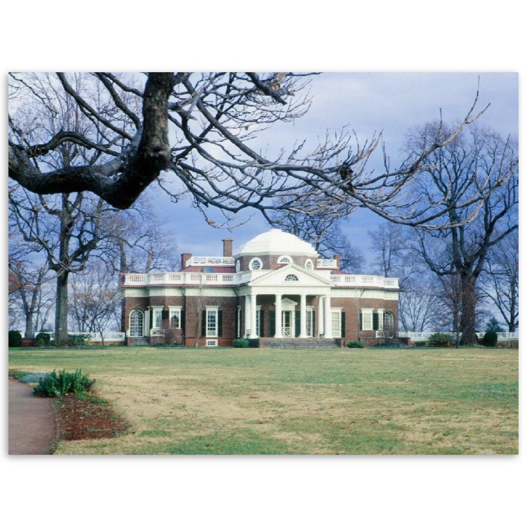 Photo Print 1960s Monticello, Thomas Jefferson Poster, Charlottesville ...