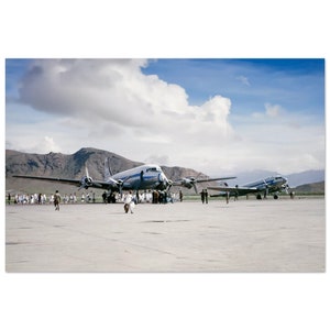 Photo Print 1960 Afghanistan Ariana Airlines Douglas DC-3 DC-4 Hajj ...