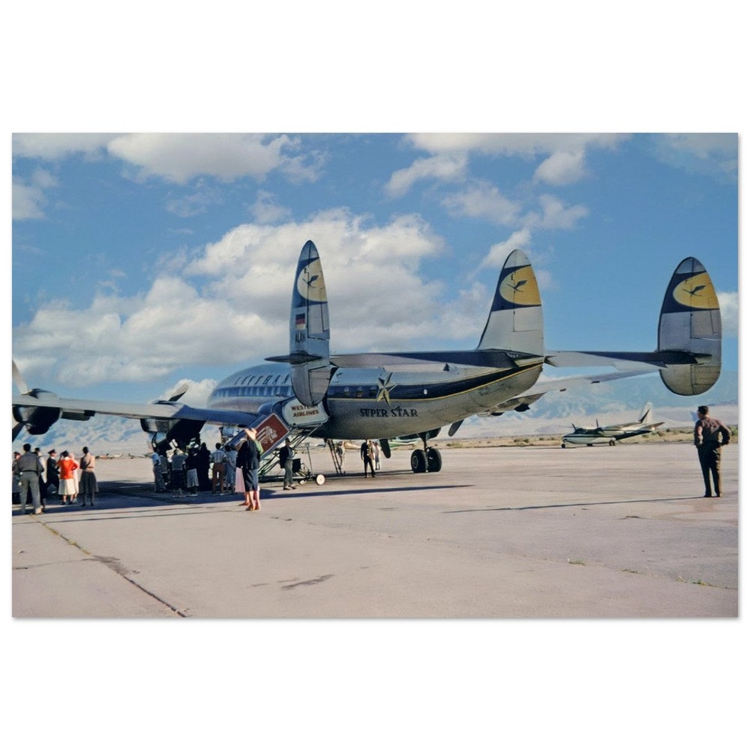 Photo Print 1960s Lufthansa L-1649A Super Star D-ALAN Lockheed ...