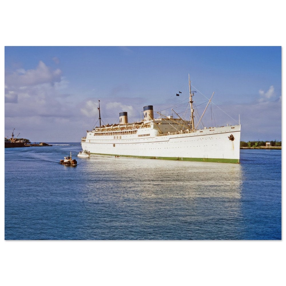 Photo Print 1950s S.S. Lurline Cruise Ship, Vintage Wall Art Poster ...