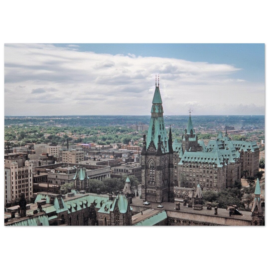 Photo Print 1950s Canadian Parliament West Block Tower, Confederation ...