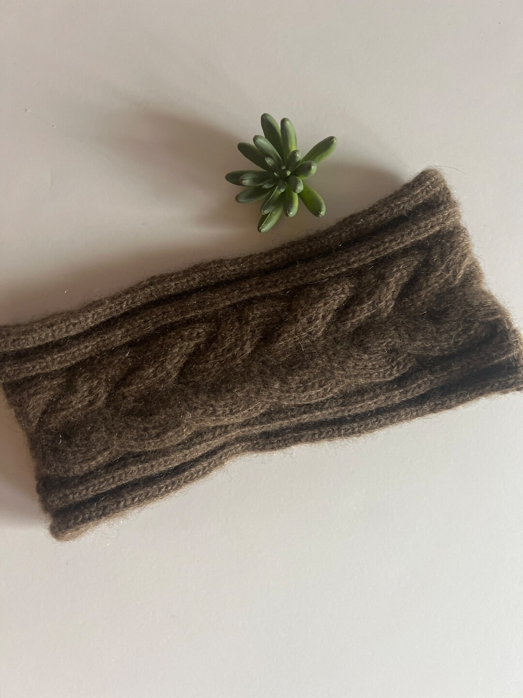 Ear Warmer, Yak Wool Headband, Warmest and Softest Wool, Natural Brown ...