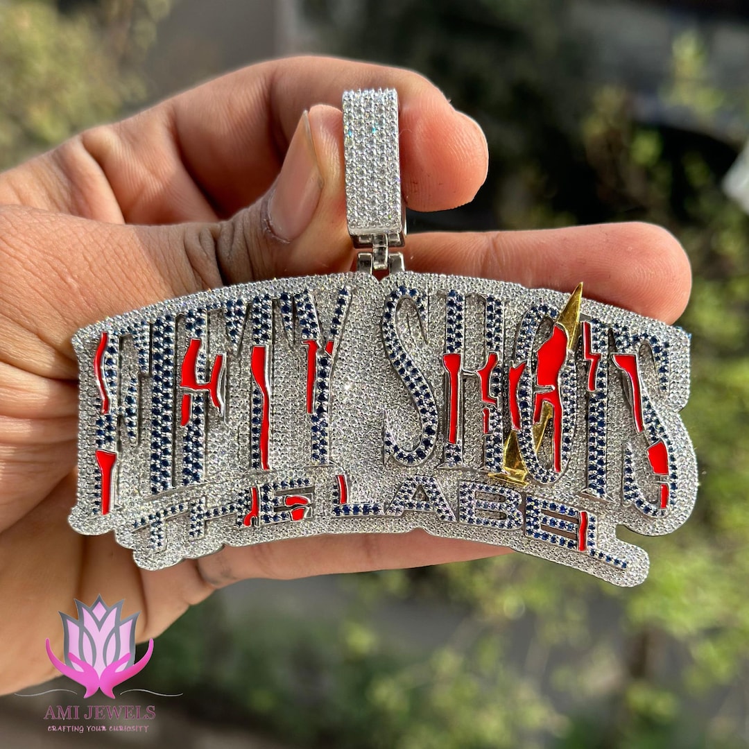 Custom VVS Moissanite Pendant, Custom Letter Name Pendant, Custom ...