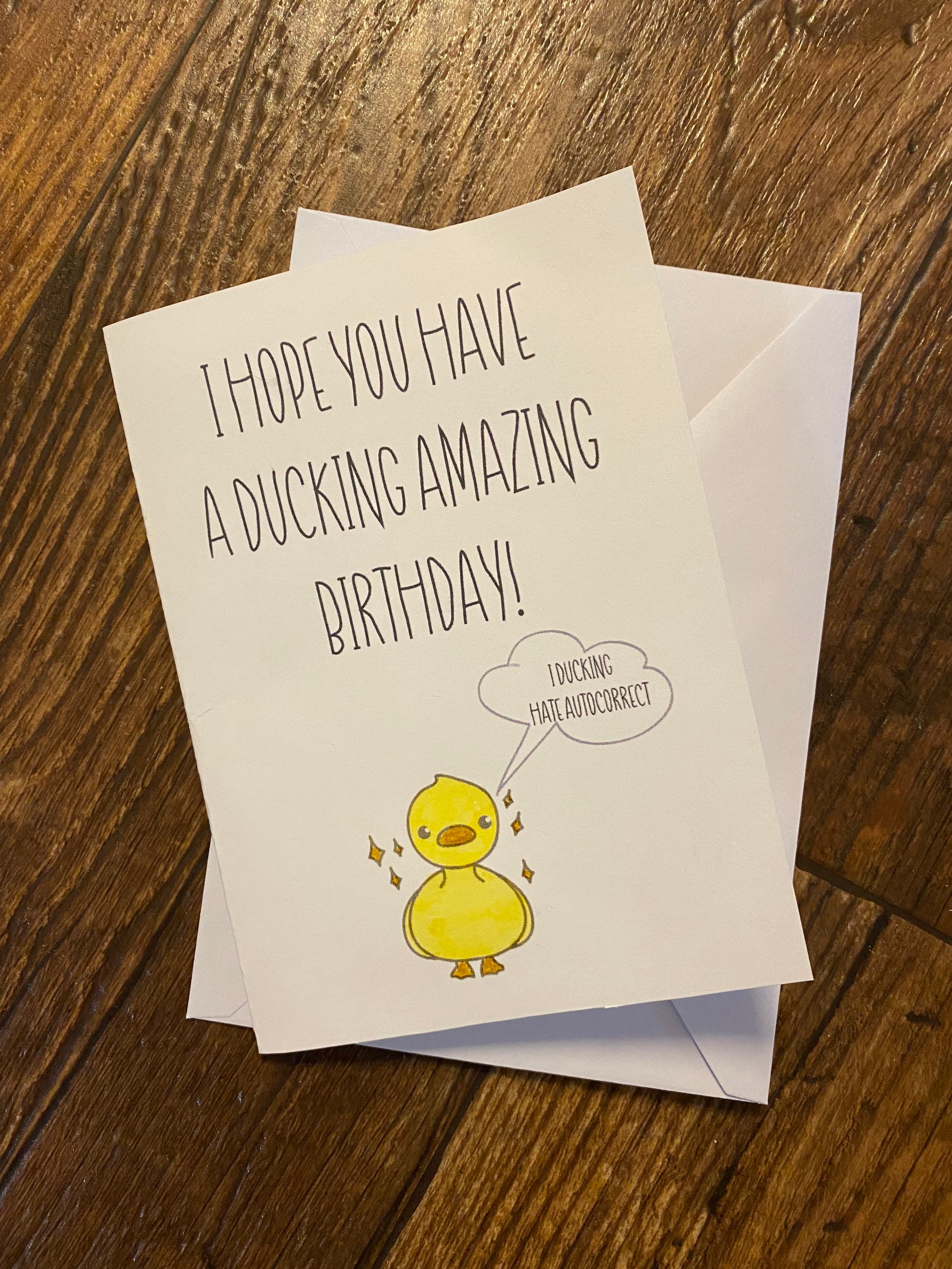 Ducking Amazing Birthday Card, Funny Birthday Card, Duck Card - Etsy