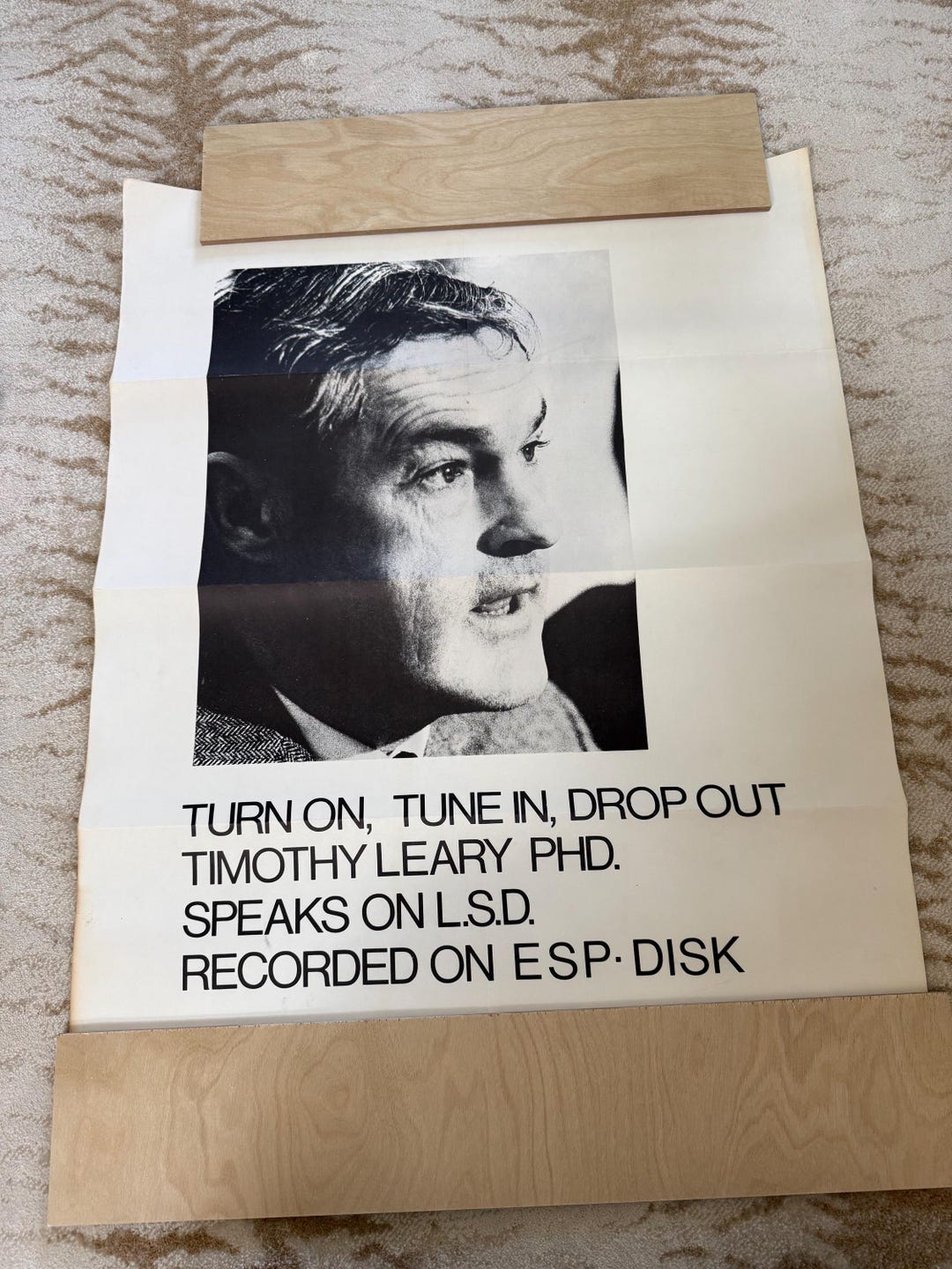 Vintage Timothy Leary Poster Turn on Tune In - Etsy