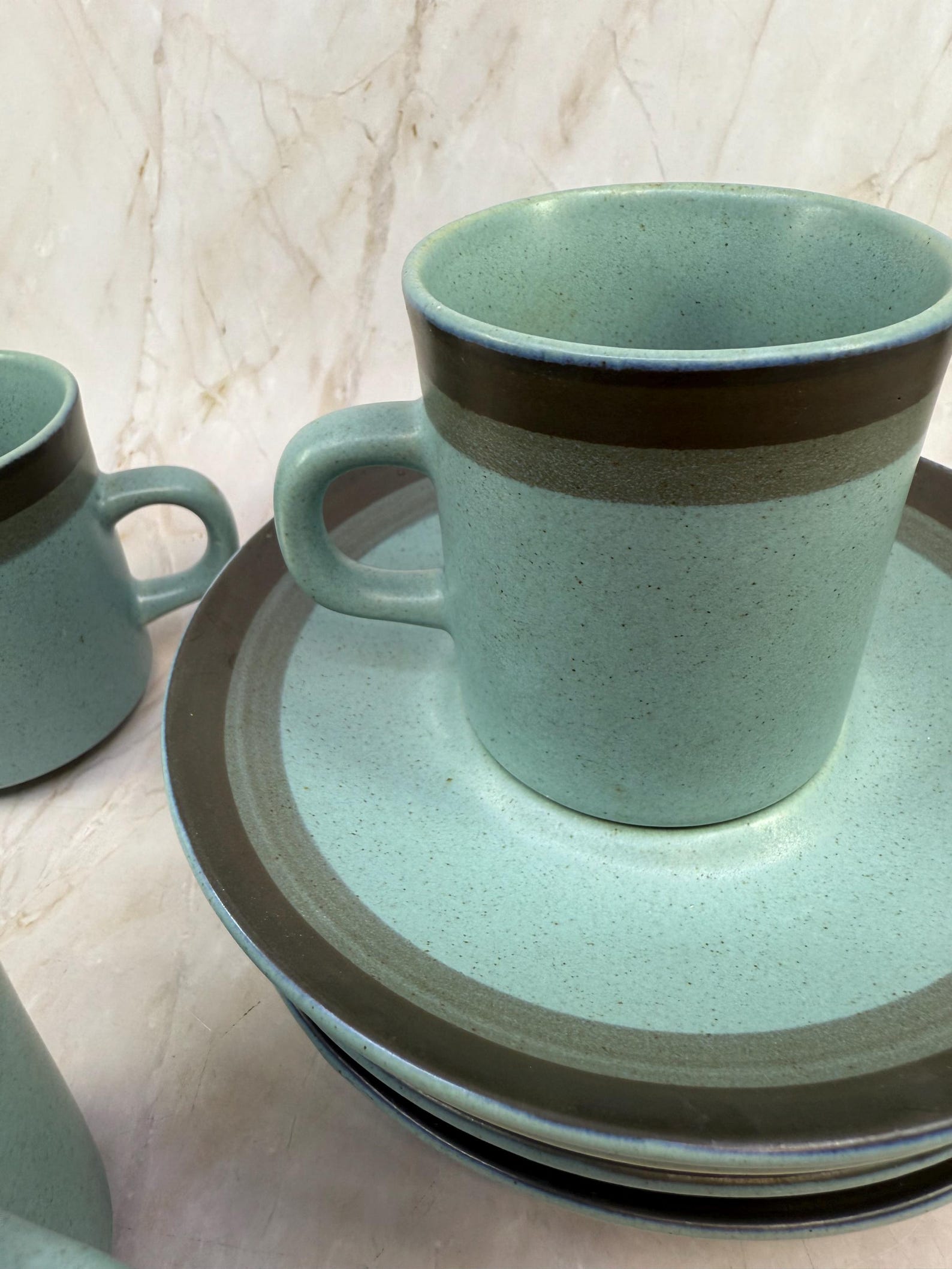 Rare Kasuga Japan Arrow Stone Set of 4 Cups + 4 Saucers 1960-70s, - Etsy