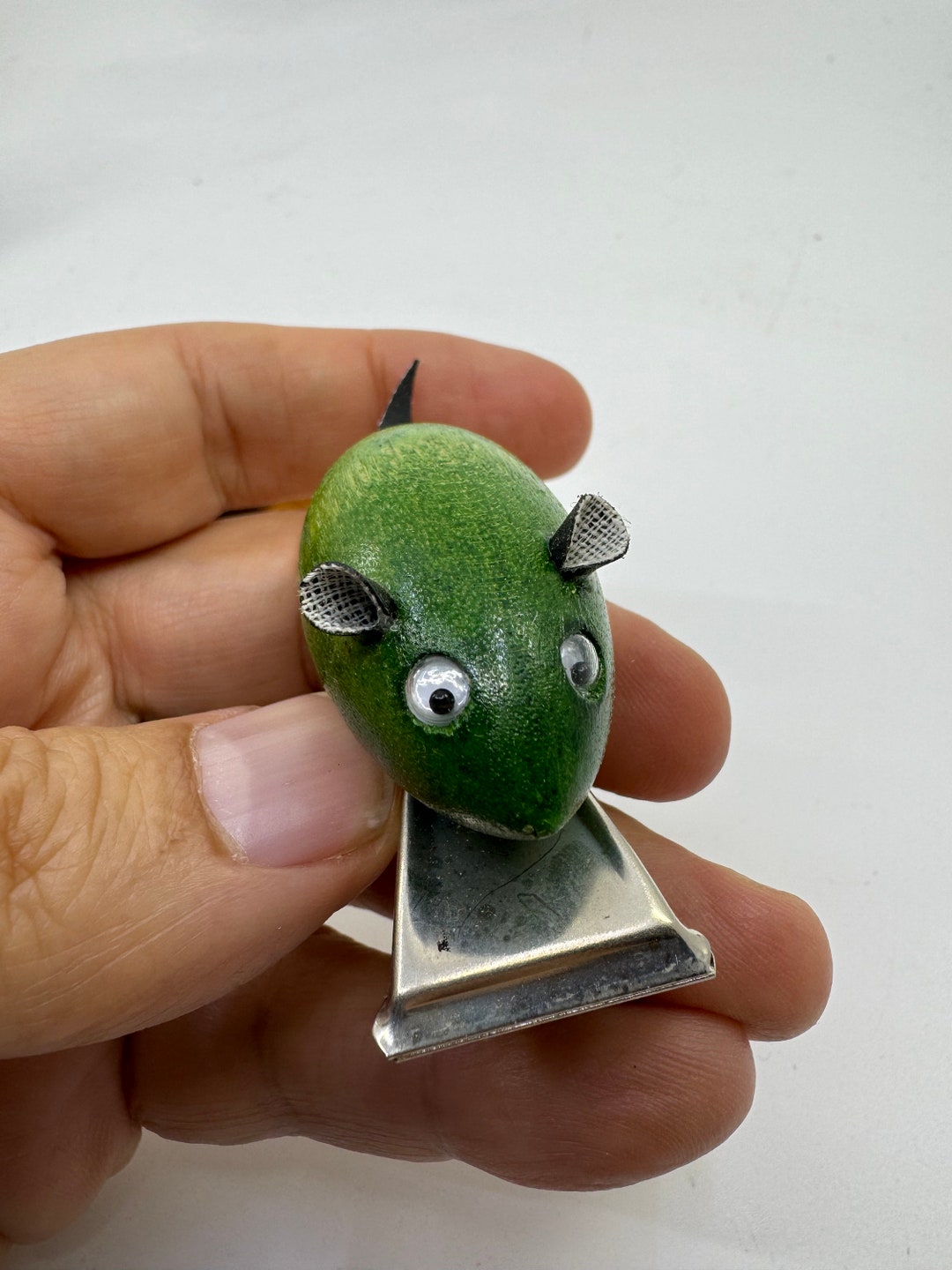 Vintage Wood Mouse Binder Clip, Desk Accessory, 60s Home Decor, Mouse ...