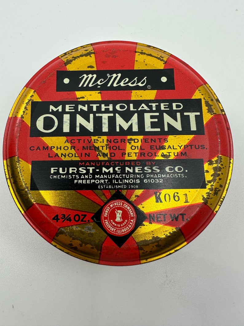 Vintage Collectible Menthol Ointment Tin - Etsy