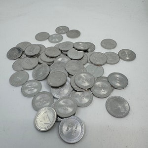 Lot of 60 Vintage Shell's Coin Game Coins - Mixed Lot - Etsy
