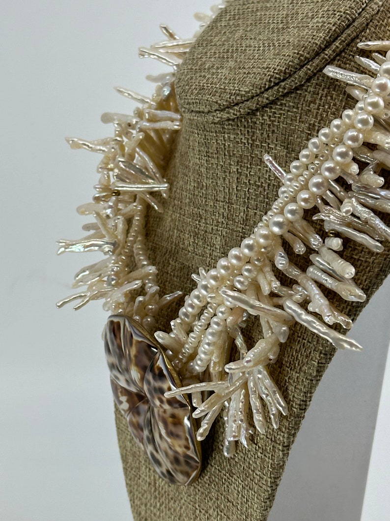 Handmade Freshwater Oblong Side Drilled Pearl Necklace - Etsy